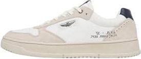 Aeronautica Hommes Sneakers Basses Cuir 252SC0235UPL00244, Off White, 44 EU