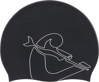 Cressi Eddie Swim Cap - Badekappe Unisex, Schwarz/Weiß, Einheitsgröße