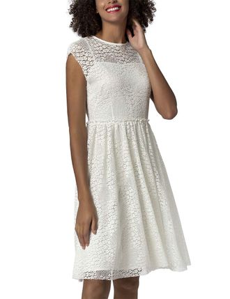 Apart Fashion Damen Lace Dress Kleid, Wei&szlig; (Creme Creme), (Herstellergr&ouml;&szlig;e: 38)