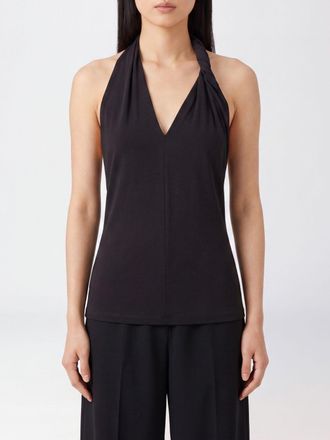 Toteme Top Twisted &agrave; encolure am&eacute;ricaine en viscose stretch et coupe slim