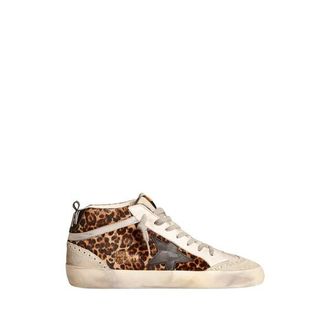Golden Goose Baskets Mid Star imprim&eacute;es l&eacute;opard en cuir