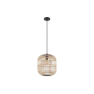 Eglo Eglo - Suspension 1x E27 max 28 w, nature bois hanoi diam. 35 cm
