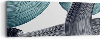 Arttor Panorama Bilder auf Leinwand Malen Bürste Minimalismus Leinwandbild 90x30cm Wandbilder Dekoration Wohnzimmer Schlafzimmer Küche Klein Wanddeko Bild Wa