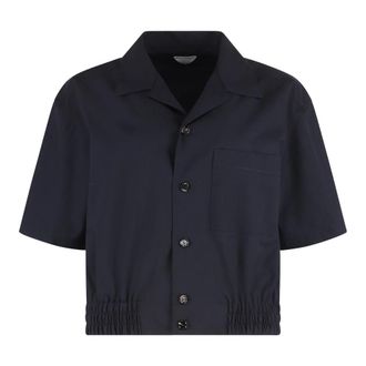 Bottega Veneta Wool Shirt - - Blouses & Shirts - Damen - Blau - XS
