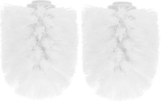 Frcolor 2stücke Ersatz-bürstenkopf Toilettenbürste Mit Stabilen Steifen Borsten Plastikrobust Passend Für Bad Wc-Reinigung Schnelles Austauschen Weiße Klobürs