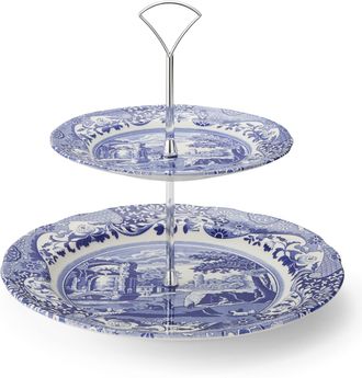 Portmeirion Tortenst&auml;nder mit 2 Etagen, Blau