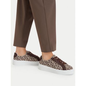 Tommy Hilfiger Sneakers Tommy Hilfiger Chic Platform Monogram FW0FW09398 Braun