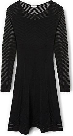 Motivi Femme, Robes, Noir, Taille: 42 FR Robe &Eacute;vas&eacute;e en Maille Ajour&eacute;e