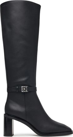 Calvin Klein Stiefel Calvin Klein Block Heel High Boot Lth Hdw HW0HW03178 Schwarz