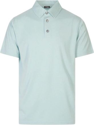 Kiton Homme, Tops, Bleu, Taille: L Polo &agrave; manches courtes
