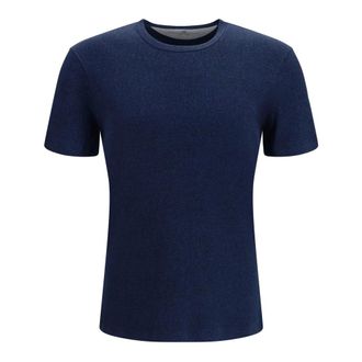 Brunello Cucinelli T-shirt en jersey de coton c&ocirc;tel&eacute; effet denim - Homme - Tops - Bleu - Taille: M