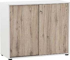 Schildmeyer Aktenschrank Reno 400, 701764, weiß/wildeiche Dekor, 100 x 41 x 83,6 cm