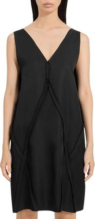 Maison Margiela Femme, Robes, Noir, Taille: 40 FR V-neck Panelled Mini Dress