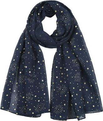 Generic Foulard de polissage, doux et l&eacute;ger, imprim&eacute; floral r&eacute;tro, cache-cou, &eacute;charpe, cadeau, rideaux avec galon fronceur, Marine, taille unique