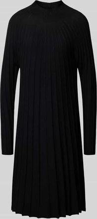 Christian Berg Knielanges Stickkleid mit Strukturmuster