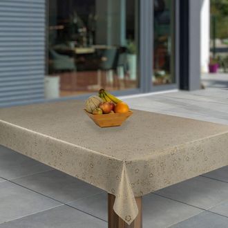 Laro Wachstuch-Tischdecke Abwaschbar Garten-Tischdecke Wachstischdecke PVC Plastik-Tischdecken Eckig Meterware Wasserabweisend Abwischbar AQ, Muster:Blumen