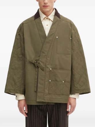 Kenzo veste matelass&eacute;e Weave &agrave; d&eacute;tail nou&eacute; - Vert