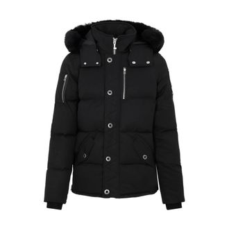 Moose Knuckles Schwarze Pelzjacke f&uuml;r M&auml;nner - - Jackets - Herren - Schwarzk - XL