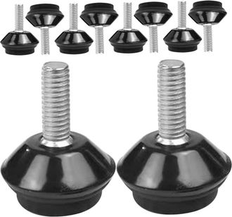 Valiclud 10 Stück Teiliges Verstellbare Möbelbeine aus Edelstahl mit Runden Robusten Anti rutsch Füßen für Sofa Stuhl Schrank Einfache Montage Vielseitig Einse