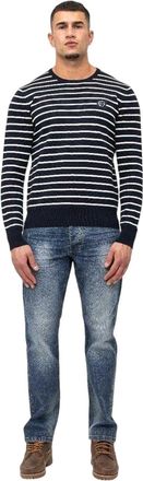 Marshall Artist Pullover Top f&uuml;r Herren, Rippenstrick (Marine)