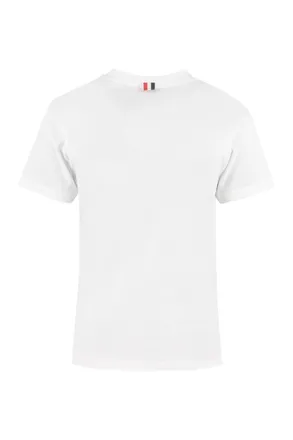 Thom Browne Womens Cotton Crew-Neck T-Shirt White T-Shirts & Jerseys