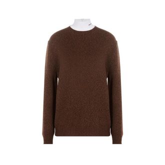 Prada Pullover aus Woll- und Kaschmirmischung in Braun