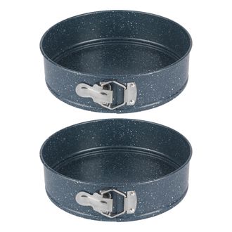 Russell Hobbs Nightfall Stone Springform-Kuchenformen - Set aus 2 runden Backformen mit einem Durchmesser von 24 cm, Xylan Antihaftbeschichtung, einfach l&ouml;sbarer Bo