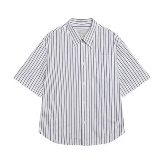 Ami Homme, Chemises, Multicolore, Taille: M SS Wide Shirt with Camp Collar