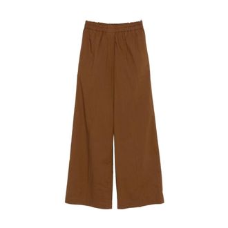Forte_Forte Femme, Pantalons, Brun, Taille: 36 FR Pantalon Large &agrave; Taille &Eacute;lastiqu&eacute;e