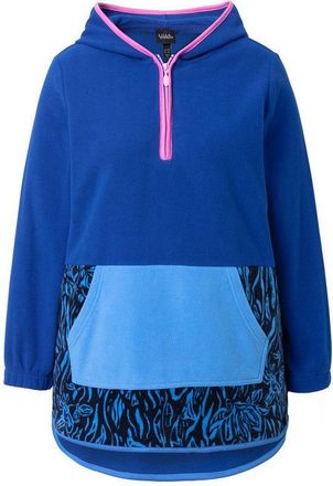 Ulla Popken Sweatshirt Long-Fleecehoodie Colorblocking Kapuze Langarm