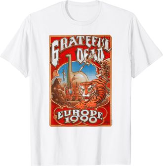 Grateful Dead Europe 1990 Poster Vintage Band T-Shirt