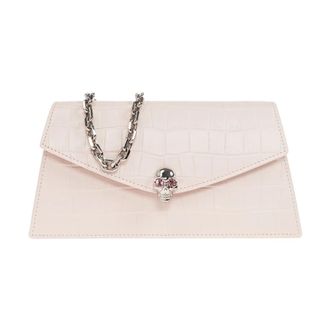 Alexander McQueen Skull Mini Leder Tasche - - Bags - Damen - Rosa - ONE SIZE