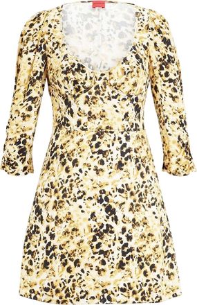 HUGO BOSS Hugo - Minikleid f&uuml;r Damen (Gelb/Braun)