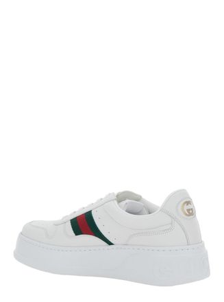 Gucci Mens Sneakers White Leather Oversized Sole Calf Trainers
