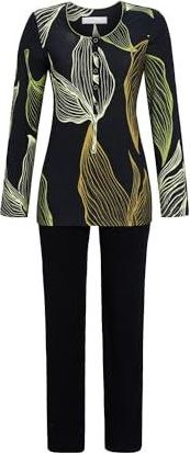 Ch&eacute;rie Line Pyjama avec boutonni&egrave;re, Noir, 42