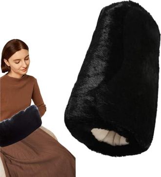 Generico Generico Manchon en fourrure synth&eacute;tique - Gants en peluche de luxe de 22 cm, chauffe-mains poilus Chic, gants de poignet doux | accessoire dhiver pou