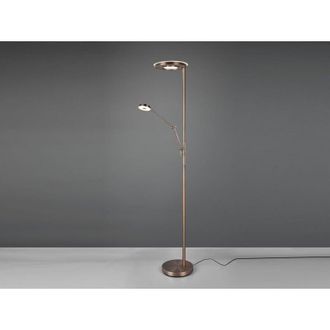 Trio Leuchten LED Deckenfluter BARRIE mit Leselampe verstellbar Altmessing 181cm