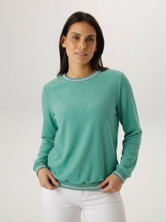 Aniston Shirtbluse ANISTON SELECTED, Damen, Gr. 36, gr&uuml;n, Web, Obermaterial: 97% Polyester, 3% Elasthan, unifarben, unifarben mit Farbeins&auml;tzen, figurumspiele