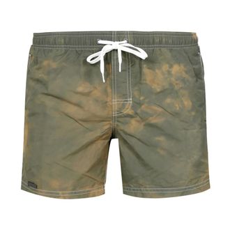 Sundek Homme, Maillots de bain, Vert, Taille: M Golden Wave Short Swimshorts