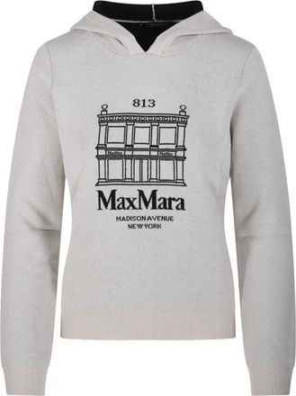 Max Mara Femme, Sweatshirts et sweats &agrave; capuche, Blanc, Taille: 40 FR Pull &agrave; capuche Ultimo