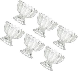 BESPORTBLE 6 St&uuml;ck Teiliges Dessertgl&auml;ser aus Glas Transparente Eisbecher und Puddingschalen Hitzebest&auml;ndig Wiederverwendbar f&uuml;r Eiscreme Frucht Milchdesserts Zu