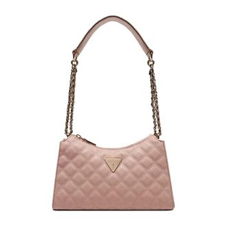 Guess Gepolsterte Schultertasche - Schwarzes PU-Leder - - Bags - Damen - Beige - ONE SIZE