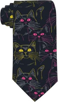 Generic Plusieurs Chats Joueurs Cravate Décontractée Cravate Homme Polyvalente Cravates Hommes Pour Accessoires Affaires Fêtes