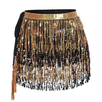 Generic Jupe &agrave; paillettes &agrave; paillettes pour femme - Costume de danse du ventre - Jupe &agrave; paillettes - Jupe &agrave; paillettes - Jupe &agrave; paillettes - Jupe &agrave; paillettes