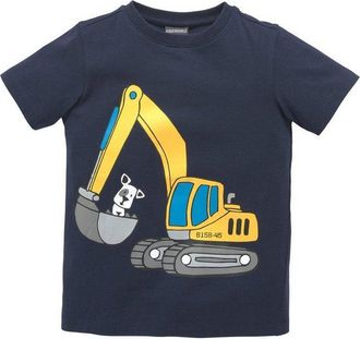Kidsworld T-Shirt Kurzarm, Basic-Passform, mit stylischem Druck, mit Rippbündchen