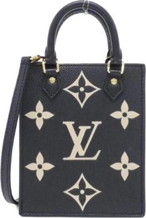 Louis Vuitton Pre-owned Petit Sac Plat Monogram Empreinte Leather Bag - Femme - Pre-owned - Noir - Taille: ONE Size
