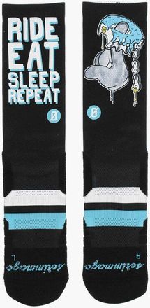 Scrimmage Printed RIDE EAT Long Socks size 40-44