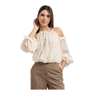 Guess Damen, Blusen & Hemden, Beige, LGr&ouml;&szlig;e