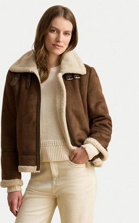 Lauren Ralph Lauren Kunstfellmantel 297P04122003 Braun Regular Fit