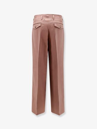 Golden Goose Womens Trousers Flavia Light Dry Wool Pink Virgin